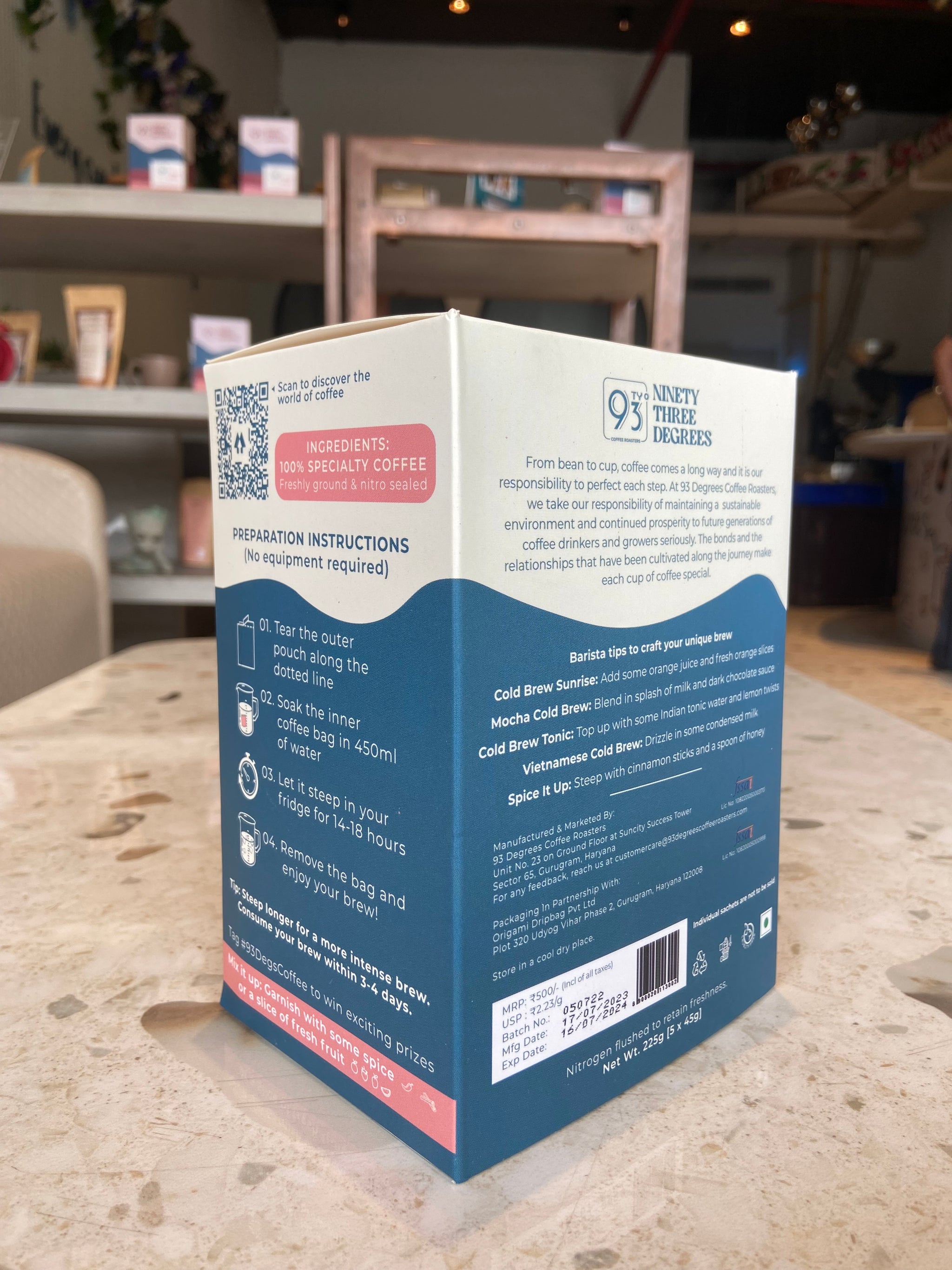 93 Cold Brew Box (5 Bags in 1 Box) – 93 Degrees Coffee Roasters