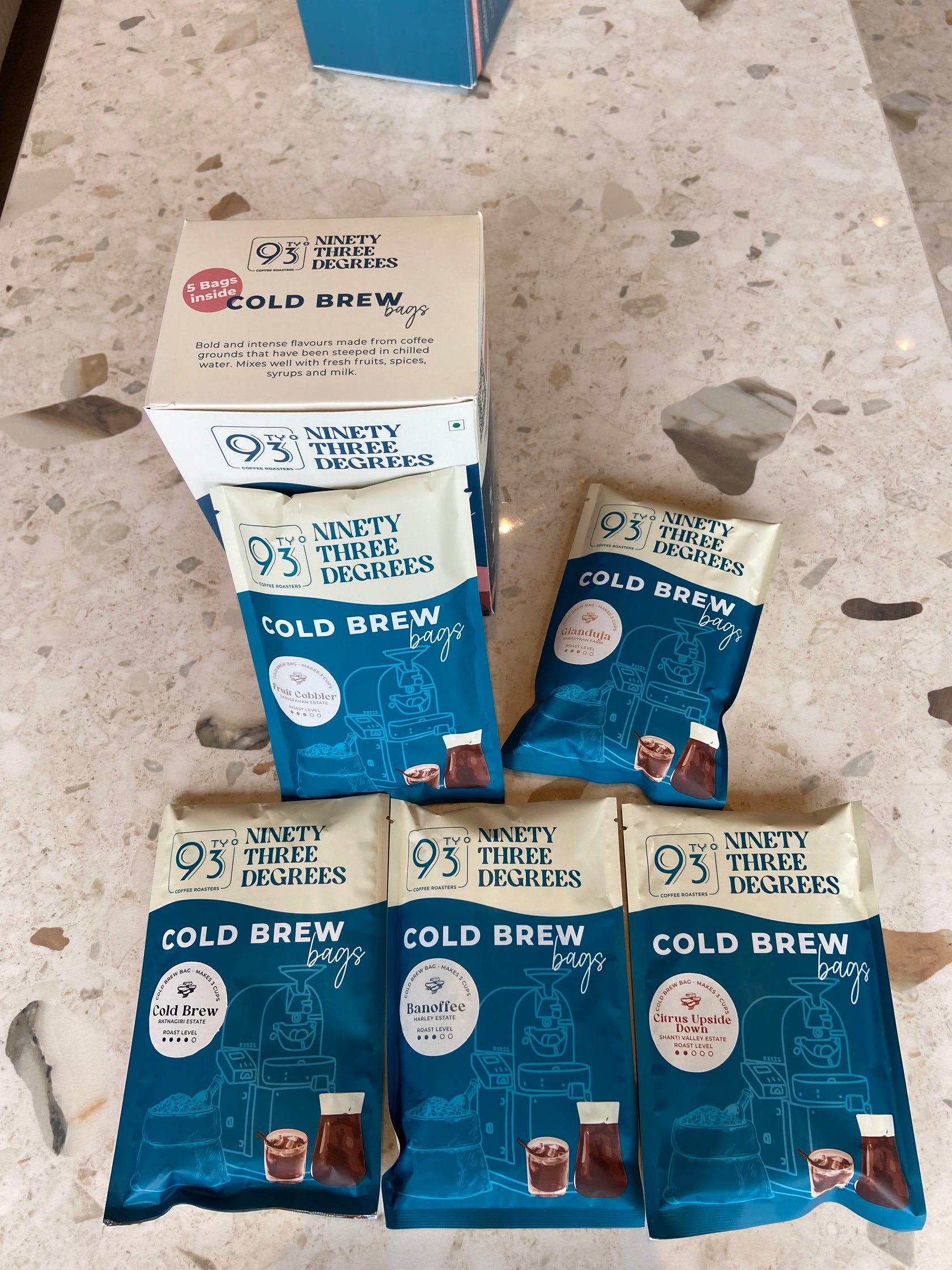93 Cold Brew Box (5 Bags in 1 Box) – 93 Degrees Coffee Roasters