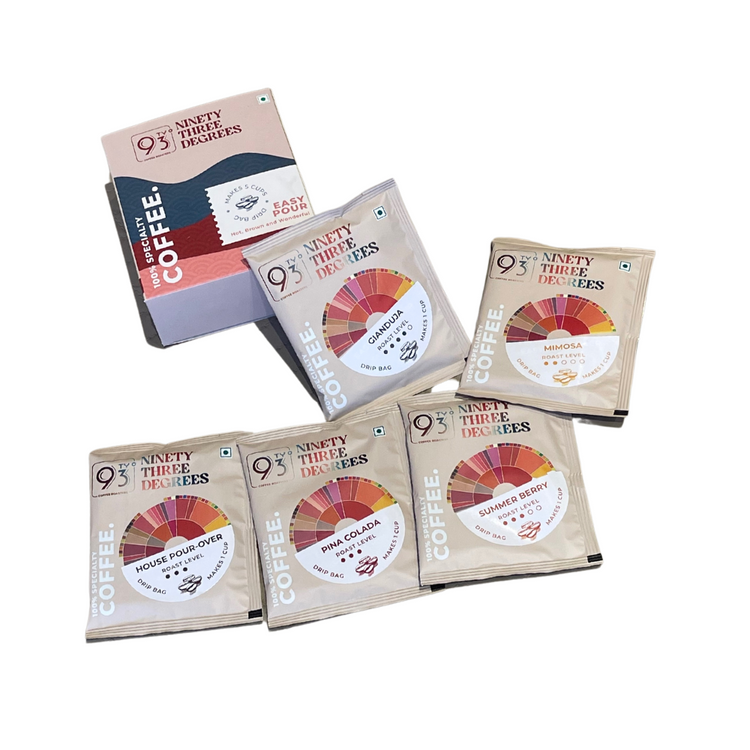93 Easy Pour-Over Box (5 Bags in 1 Box) – 93 Degrees Coffee Roasters